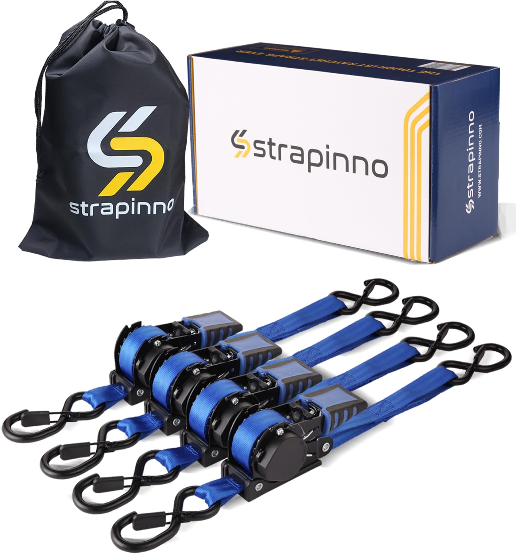 Amazon.com: Strapinno 4pcs. Soft Loop Tie-Down Straps -1.7 in. x 17 in ...