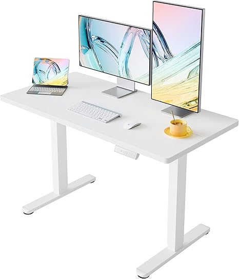 HUANUO 48 x 24 inch Electric Standing Desk Adjustable Height, 4 Memory ...