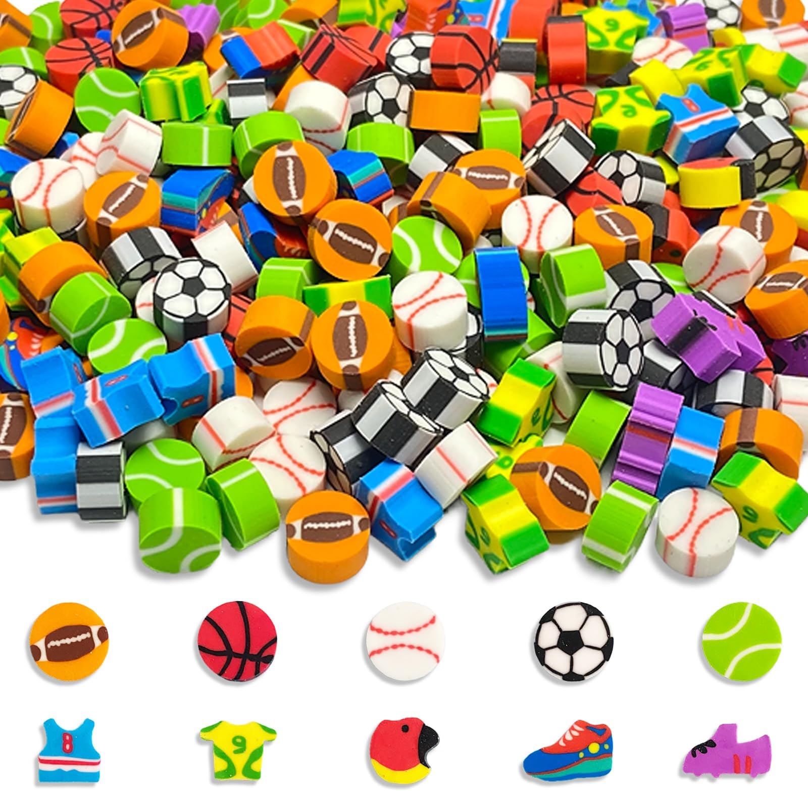 Amazon.com : 160 Pcs Sports Erasers for Kids, Bulk Assortment Novelty ...