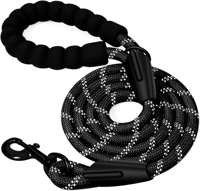 Dog Lead, 1.5m Rope Dog Lead with Comfortable Padded Handle, Strong Dog ...