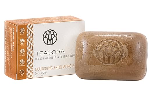 Amazon.com : Teadora All Natural, Organic, Vegan, Exfoliating Soap Bar ...