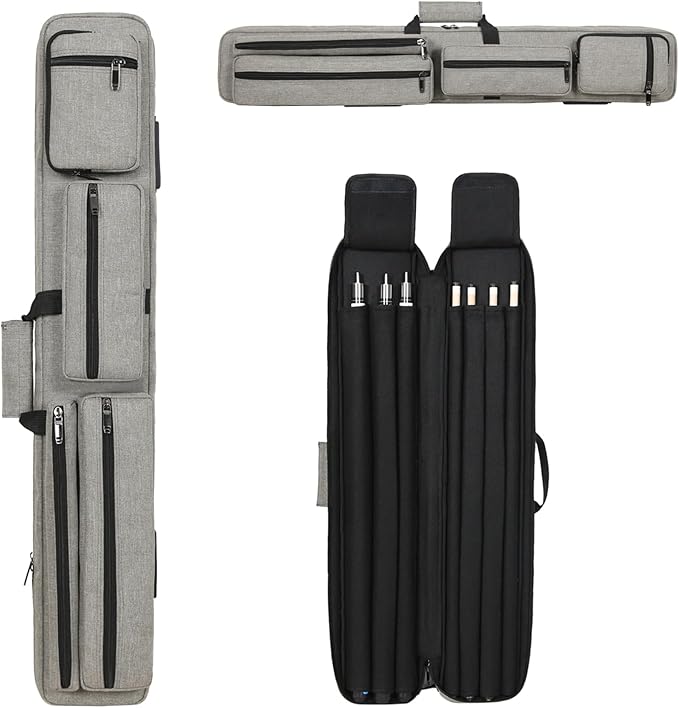 Amazon.com : ivycaw Pool Cue Case 3x4 Pool Stick Bag with Backpack ...
