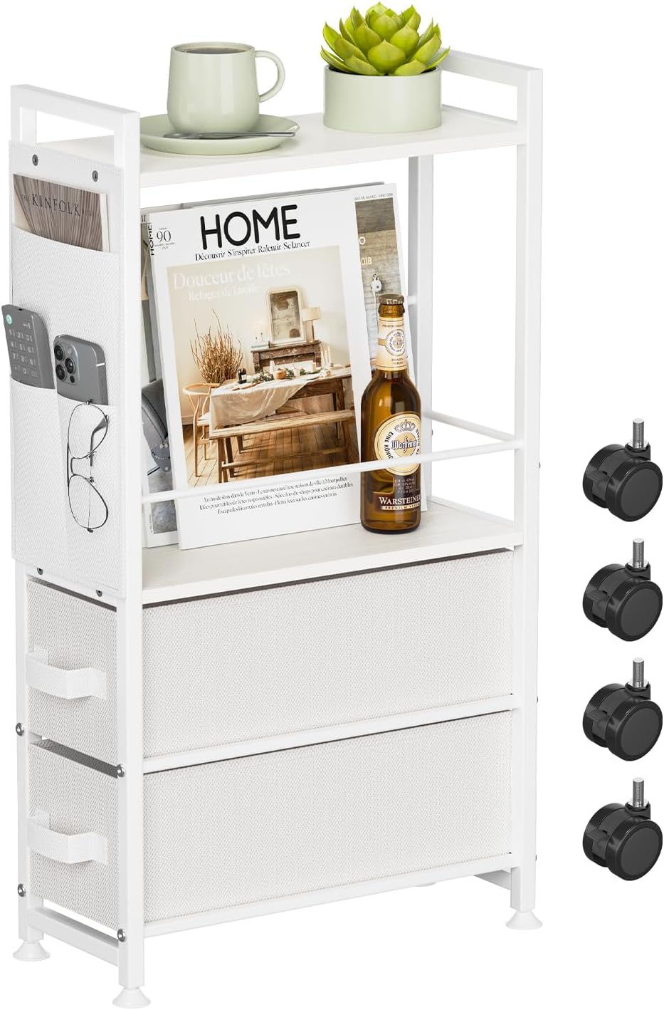 Oppro Petites tables d'appoint étroites pour petits espaces, table de ...