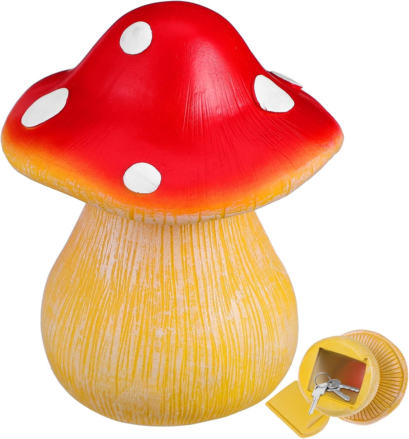 Gadpiparty Mushroom Shaped Key Hider for Outdoor Use - Realistic Resin ...