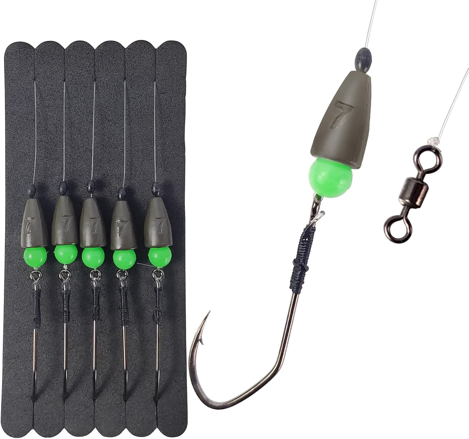 Amazon.com : Eupheng 5PCS Texas Rigs for Bass Fishing, Ready-Tied Rig ...