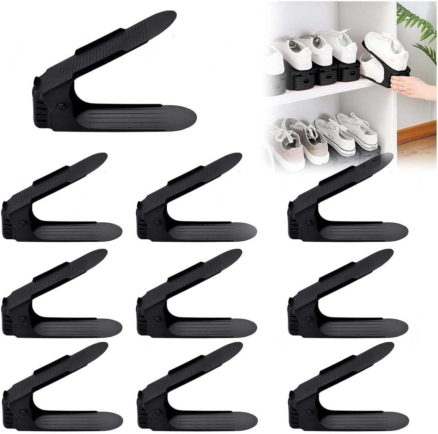 Amazon.com: AKYLDI Shoe Stackers for a Pair of Shoes, Adjustable Shoe ...