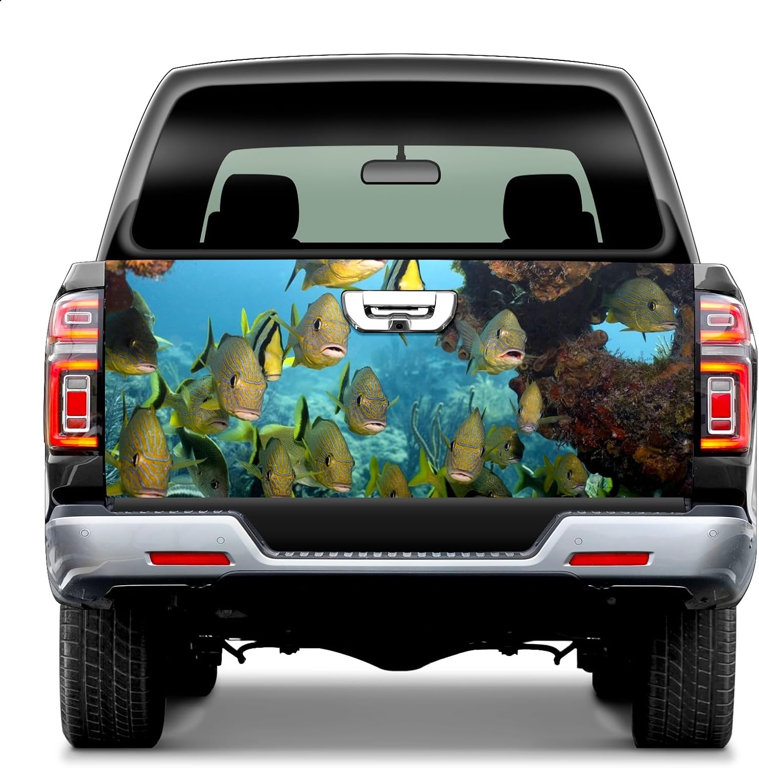 Truck Tailgate Stickers Decals Sea Yellow Fishes Pickup Tailgates Rear ...