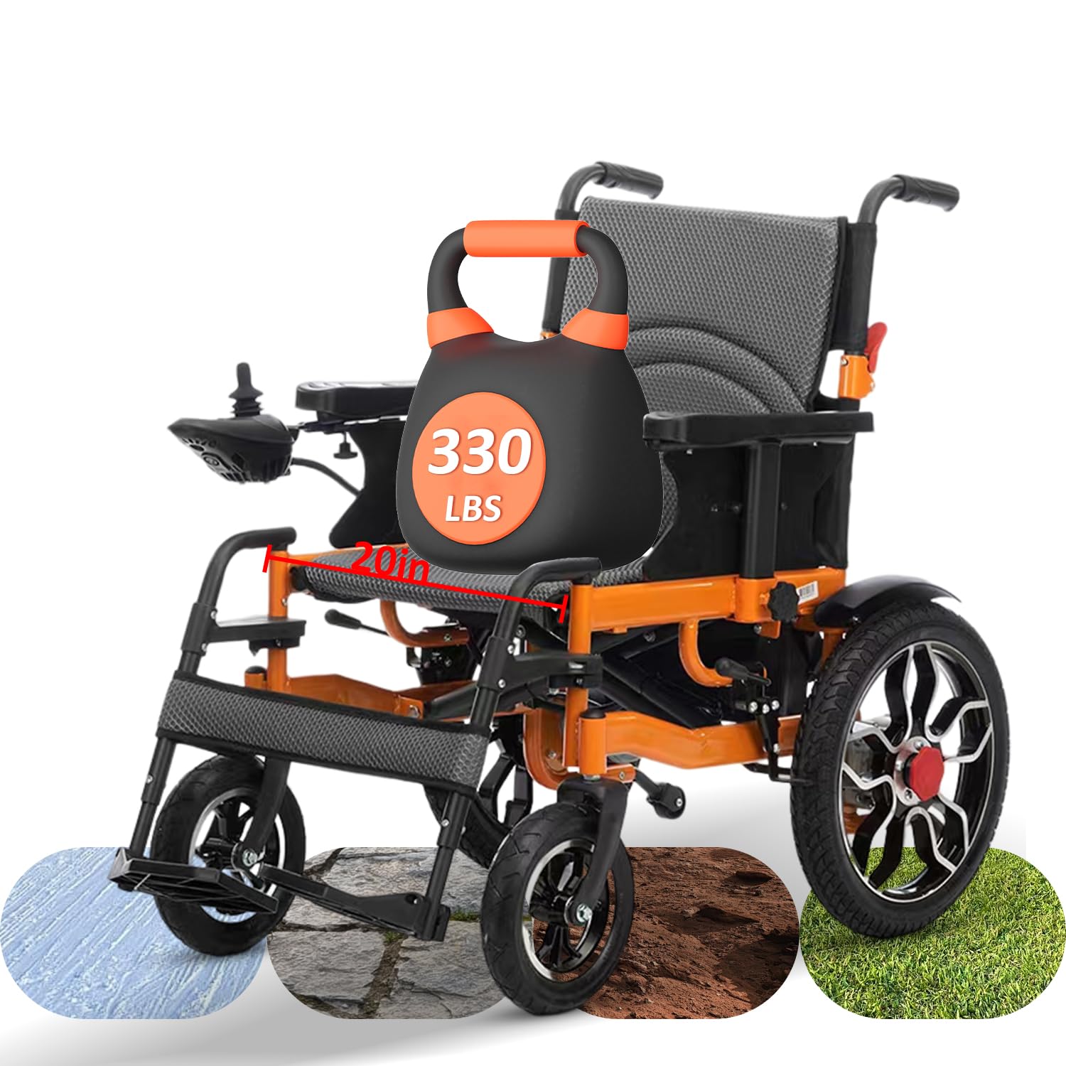 Amazon.com: Electric Wheelchair,20 Miles Long Travel Range Electric ...