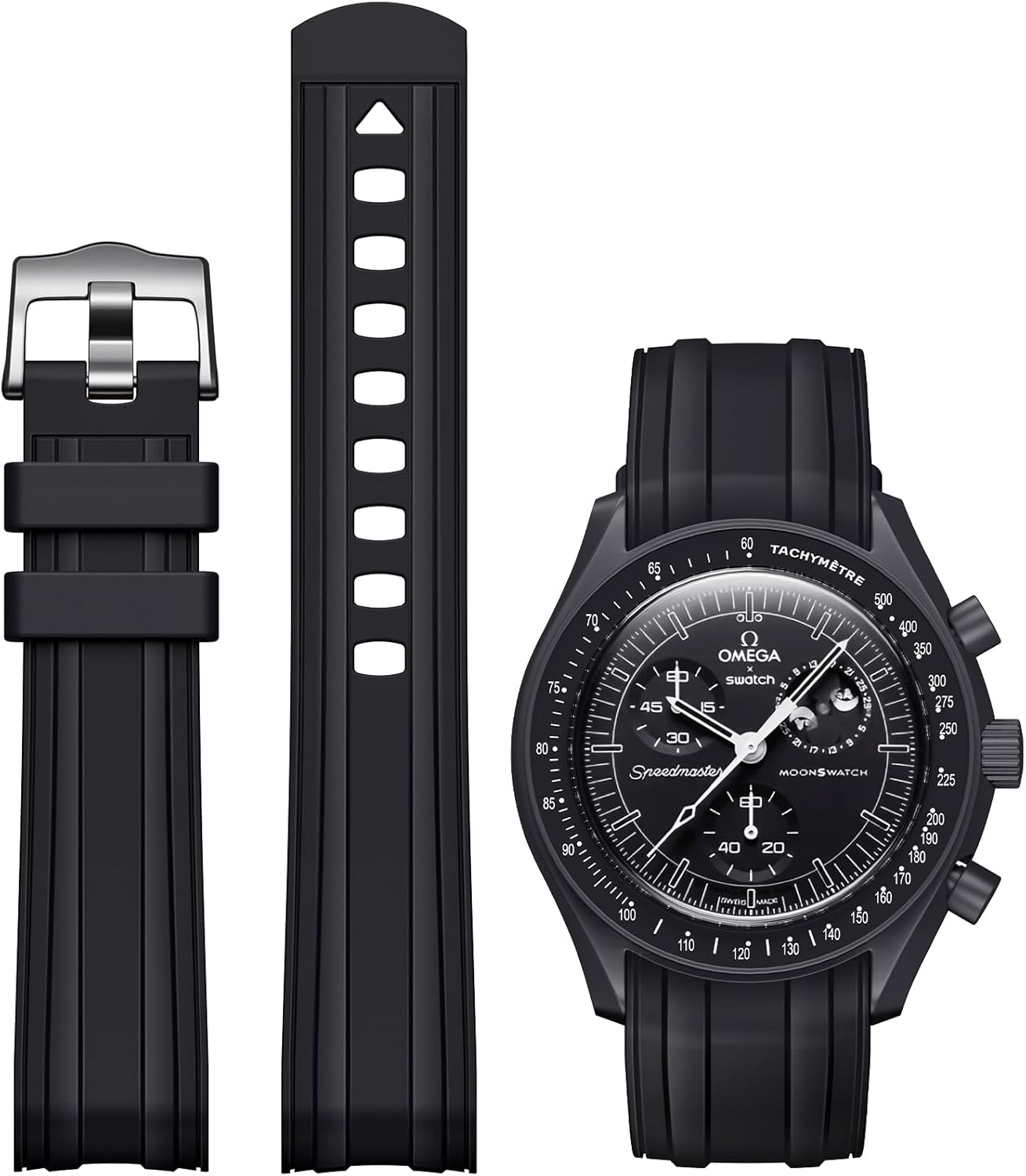 Amazon.com: Strap for Omega x Swatch MoonSwatch Watch 20mm,Soft ...