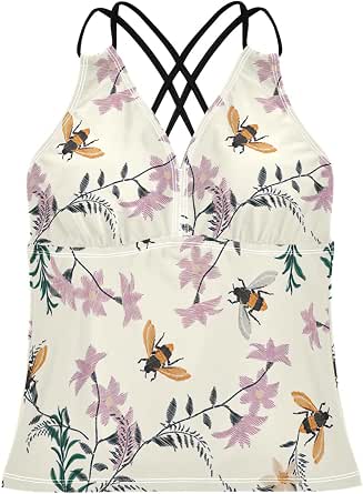 Amazon.com: Vintage Embroidery Honey Bee with Wild Flowers Women's ...