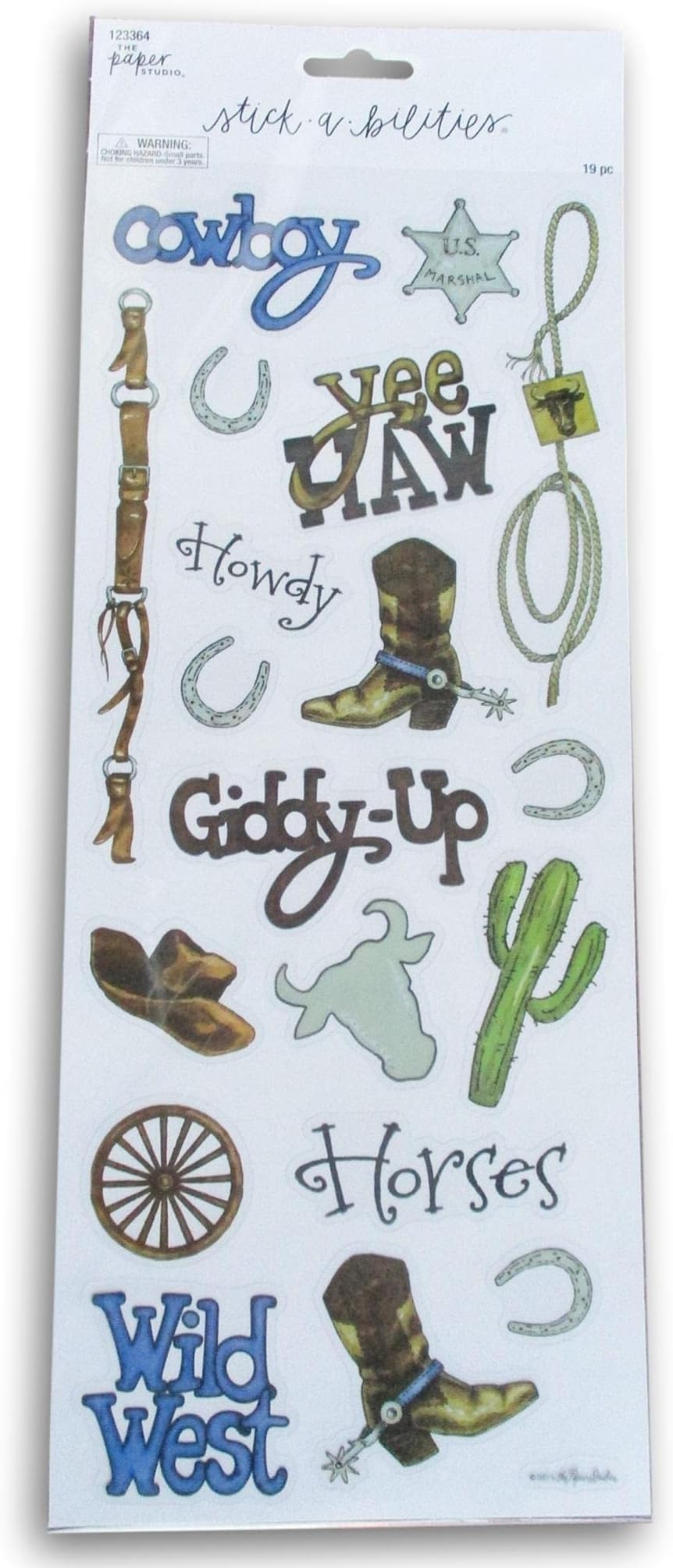 Amazon.com: Fun Express Western Stickers Roll - Rootin Tootin Cowboy ...