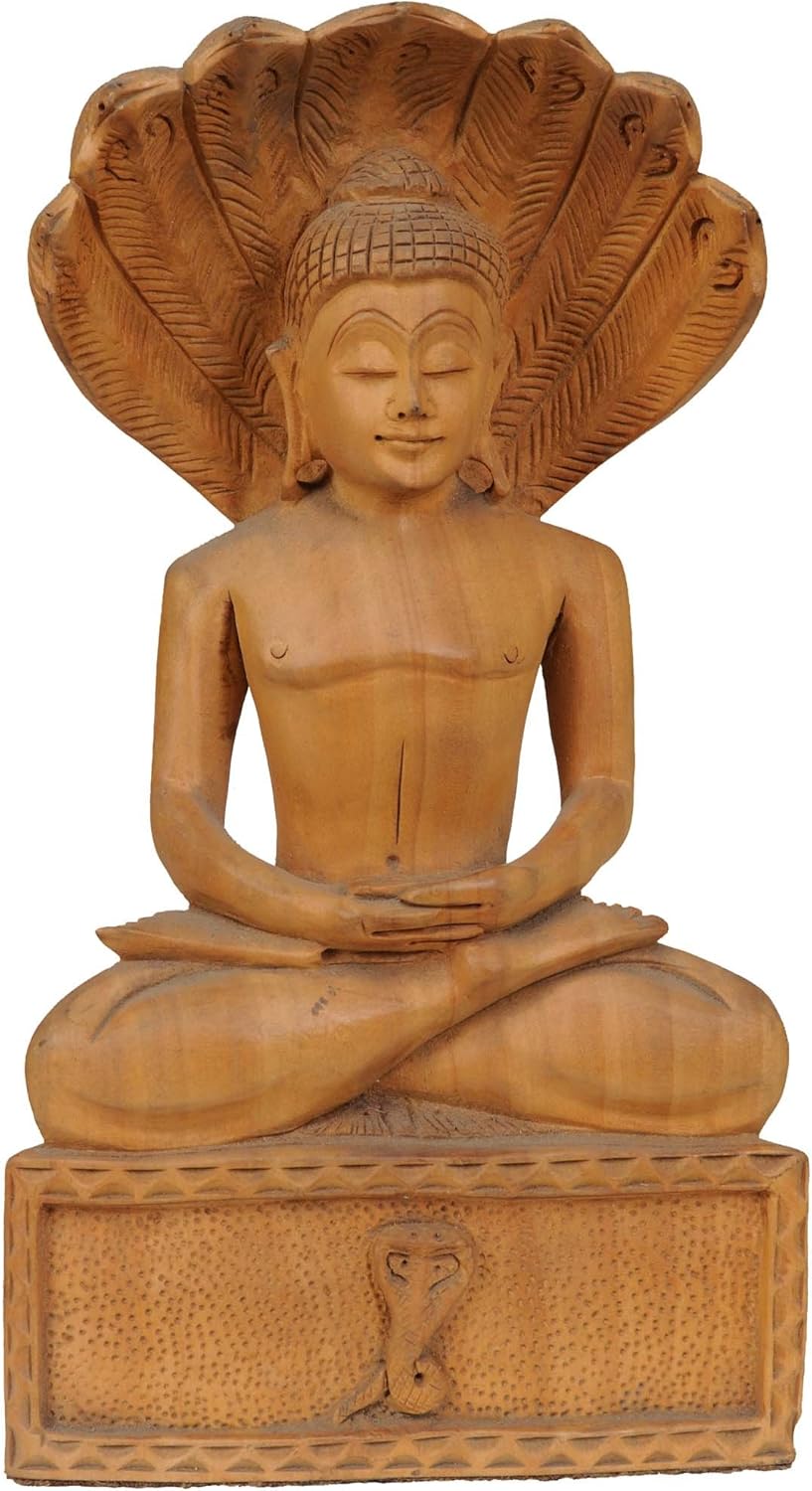First Jain Tirthankara Rishabha Deva - Wood Statue : Amazon.ca: Home