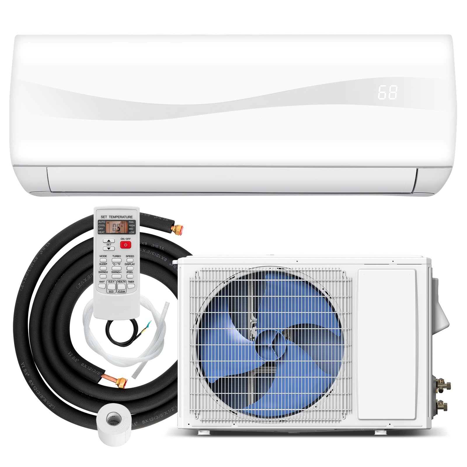 Amazon.com: GLACER 12000BTU Mini-Split Air Conditioner, 20 SEER2 Mini ...
