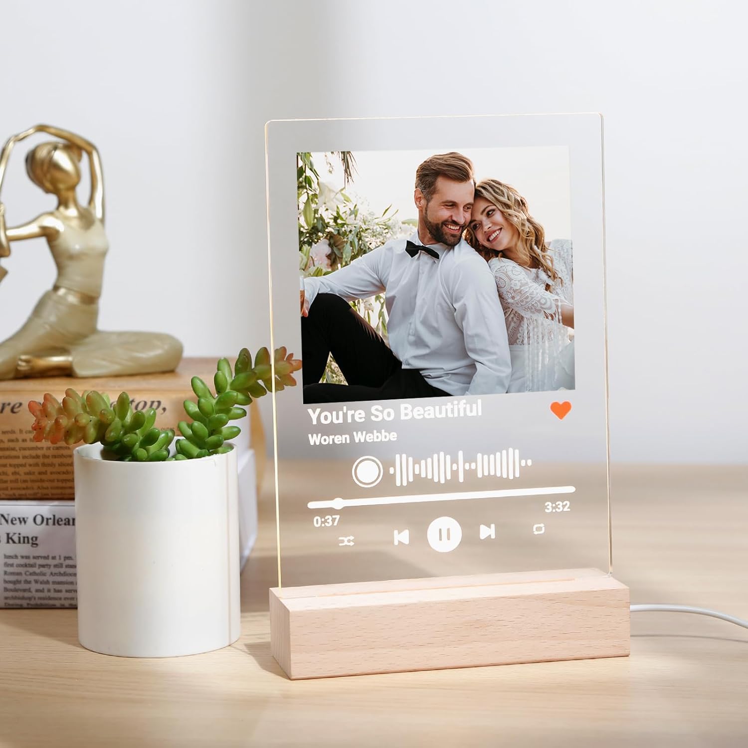 Amazon.com: Custom Picture Frames with Acrylic Song Plaque, Custom ...