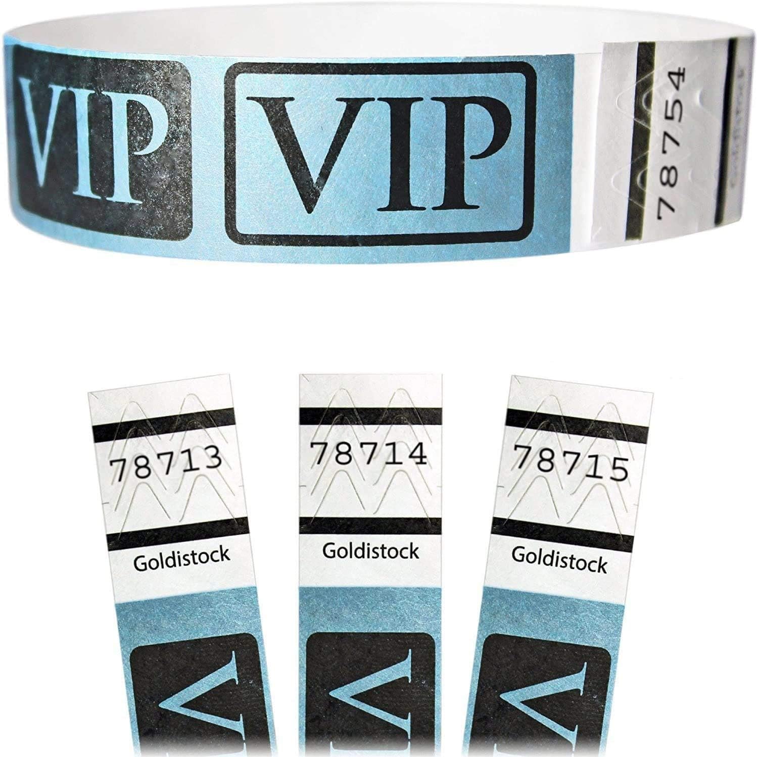Amazon.com : Goldistock Wristbands VIP Deluxe Metallic Blue 400 Count ...