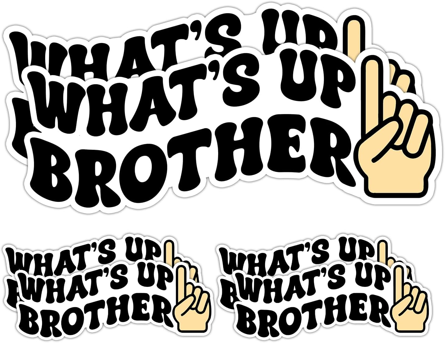 Amazon.com: 6pcs Funny What's Up Brother Sticker, Streamer Meme ...