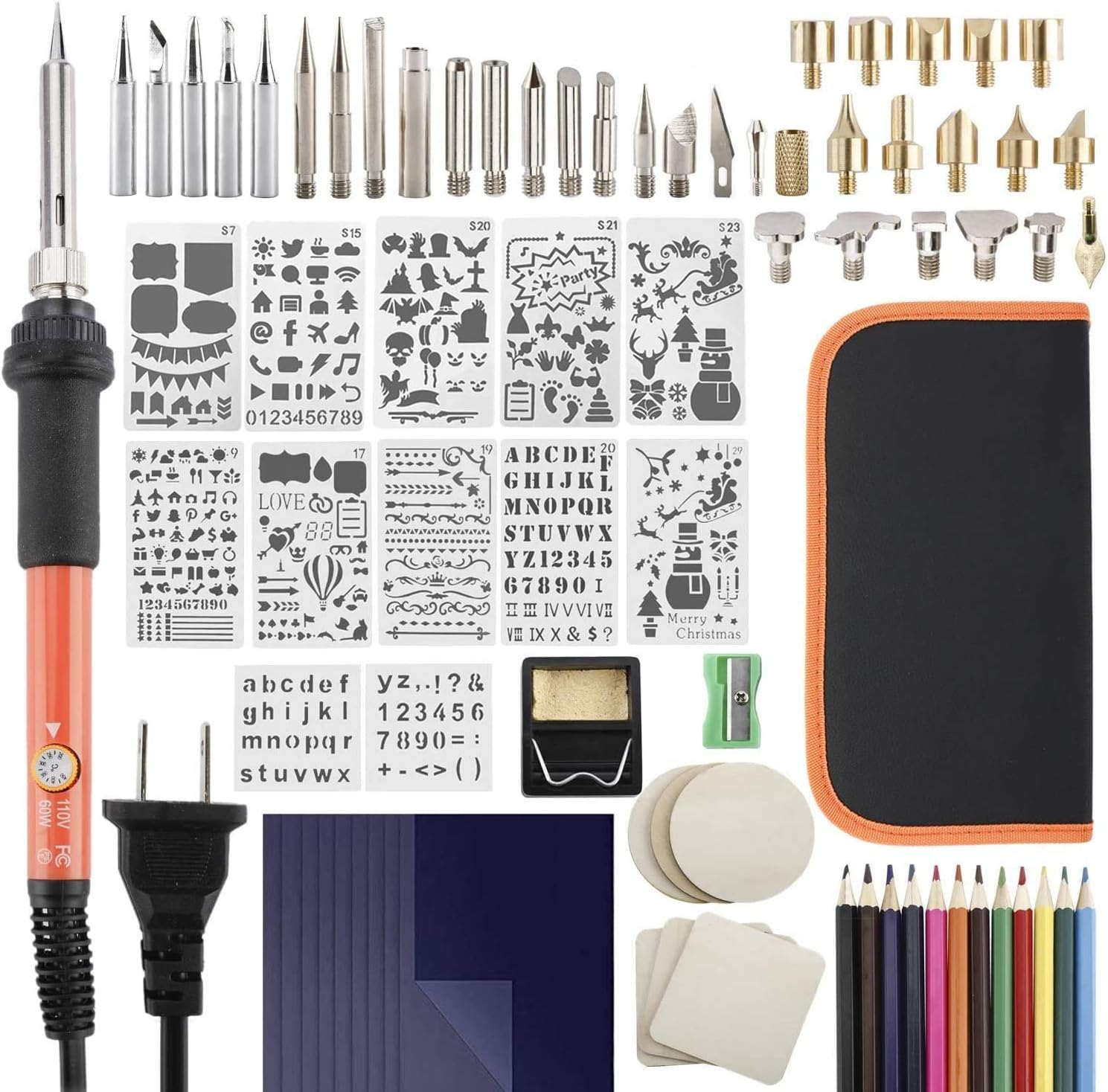 Yaegoo 79 PCS Wood Burning Kit,Professional Pyrography Set with ...