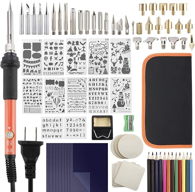 Yaegoo 79 PCS Wood Burning Kit,Professional Pyrography Set with ...