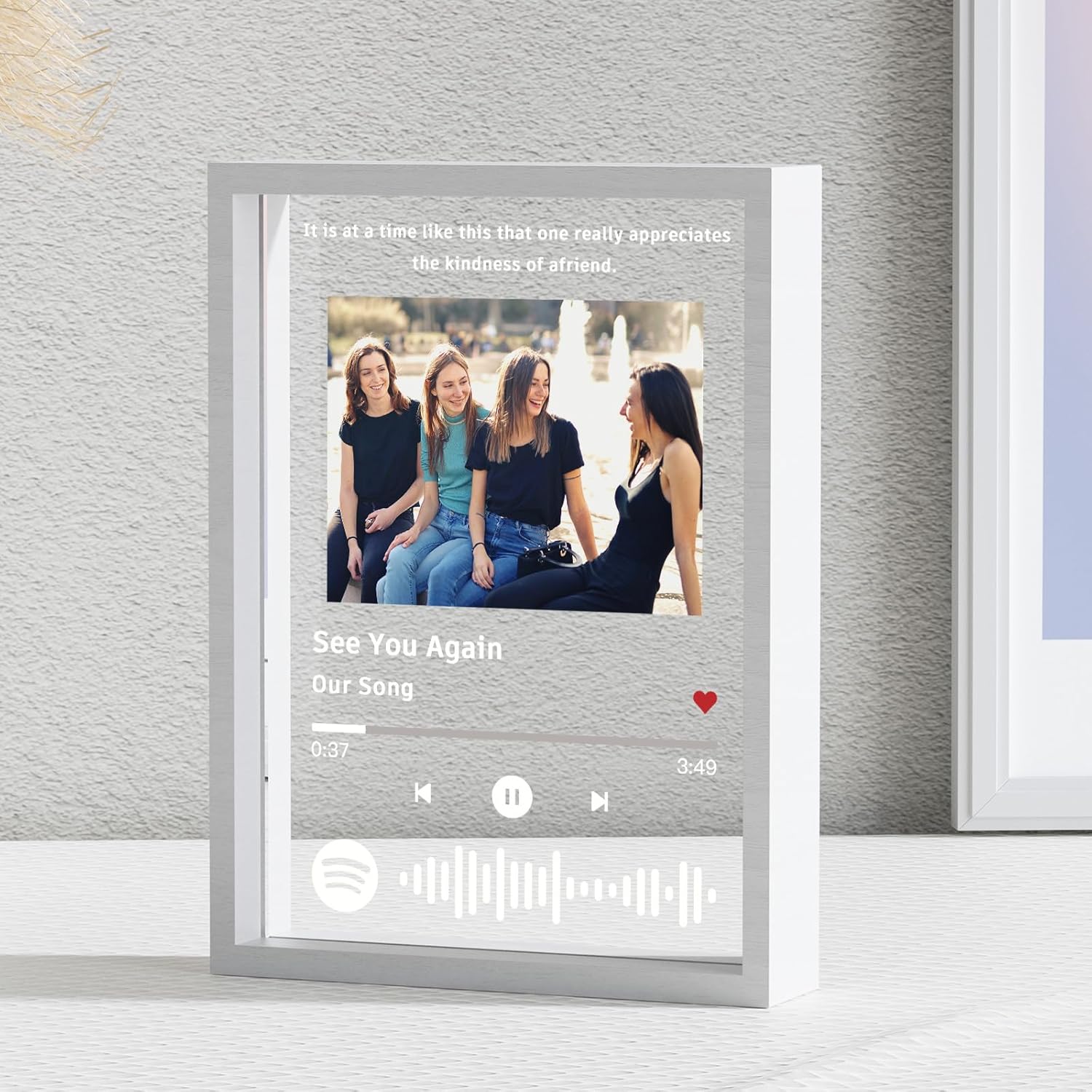Amazon.com: witfox Personalized Spotify Plaque with White Frame ...