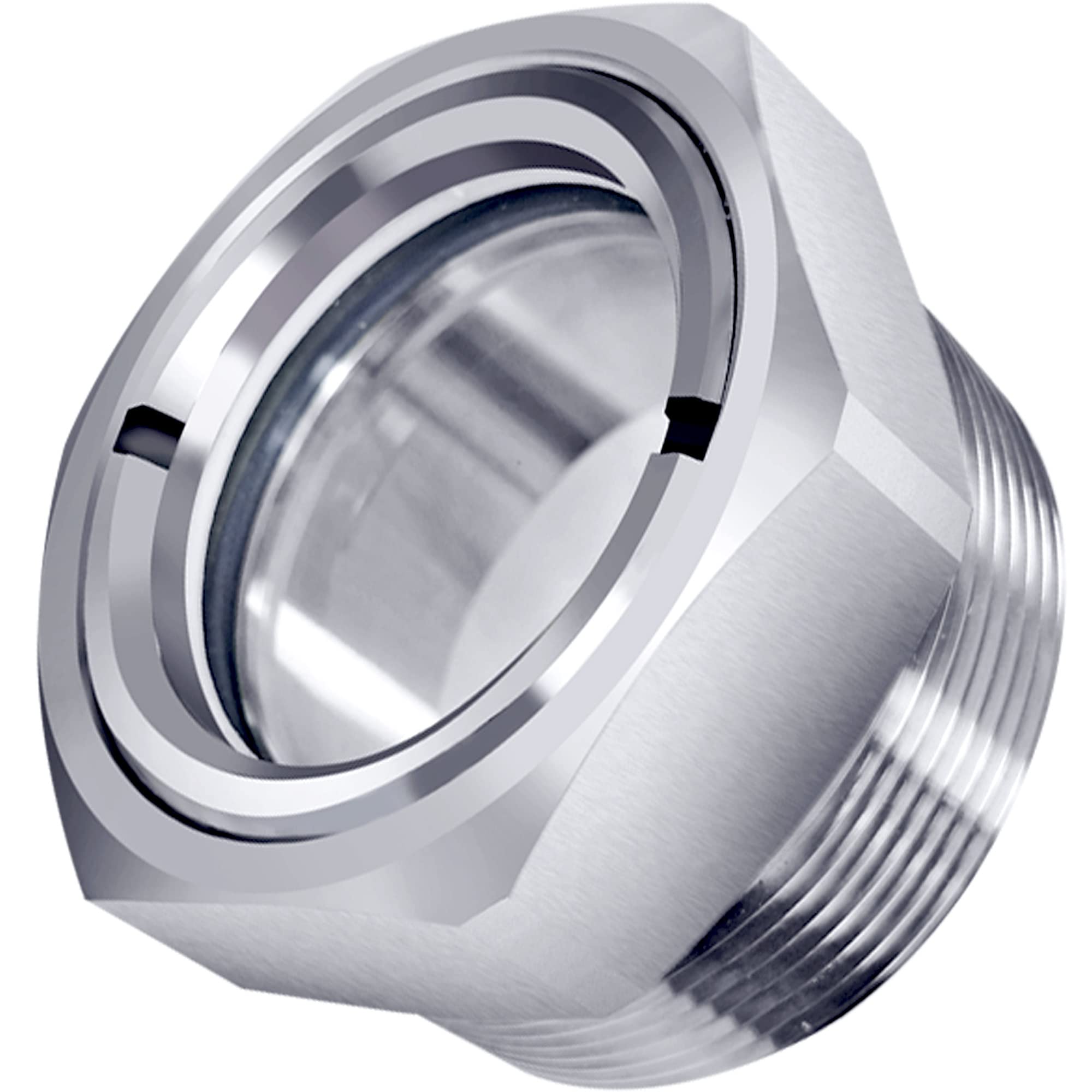 Buy 2"NPT Male Compressor Oil Glass Oil Liquid Level Gauge Glass ...