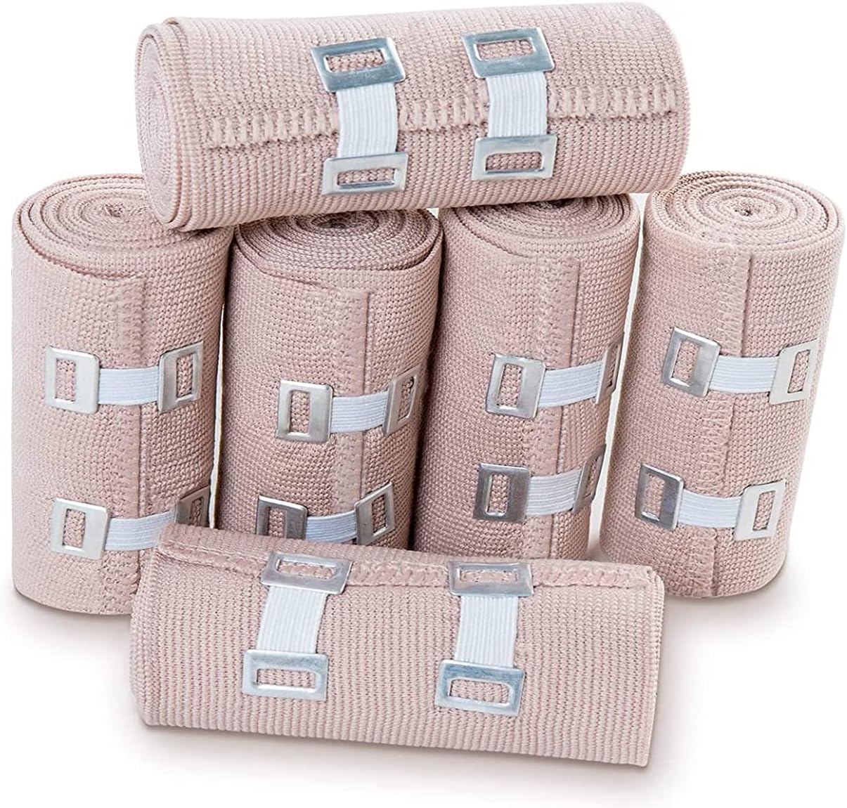 Amazon.com: OBTANIM 6 Rolls Elastic Bandage Wrap with 12 Extra Clips, 6 ...