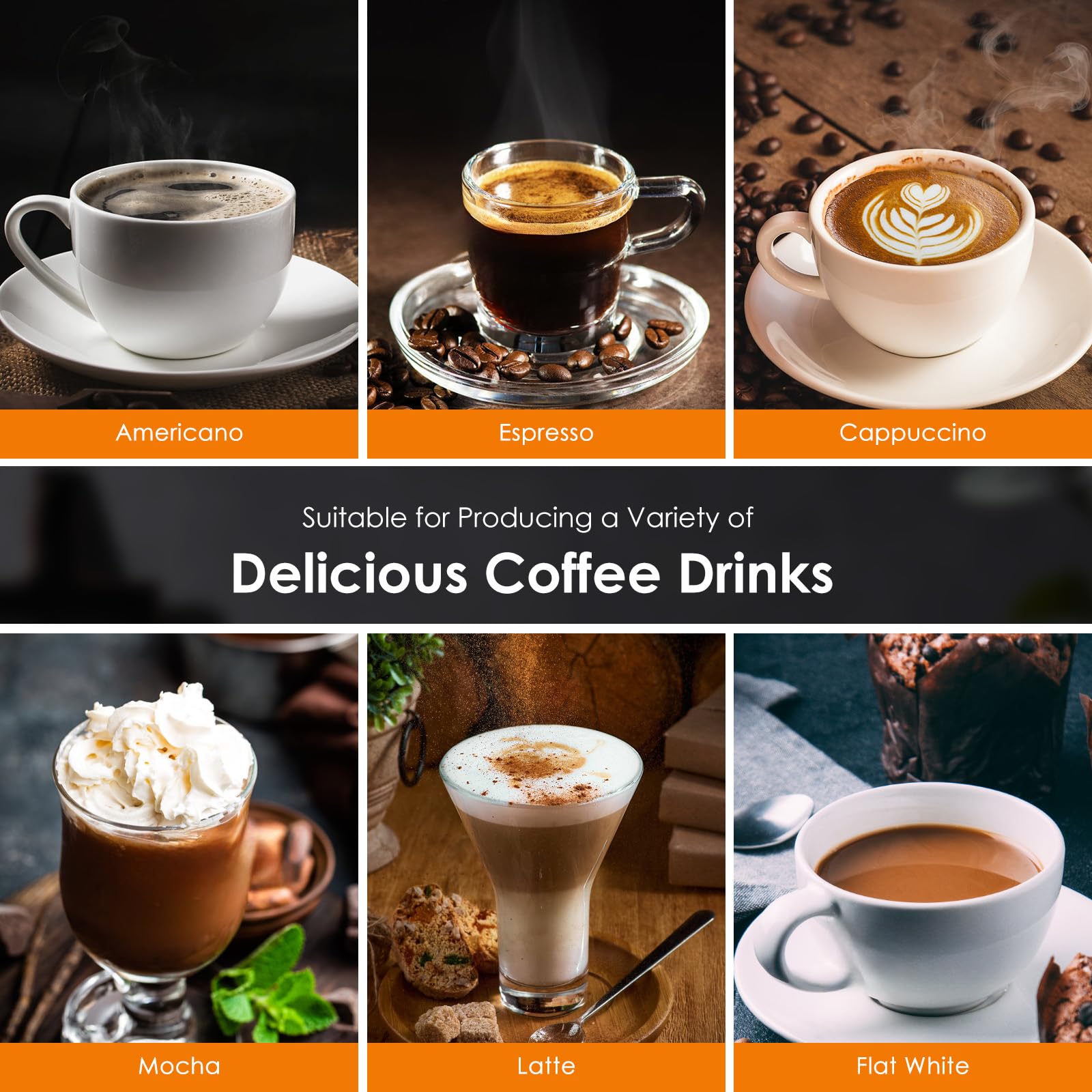 Joy Pebble Espresso Machine 20 Bar, Semi-Automatic Espresso Machine ...