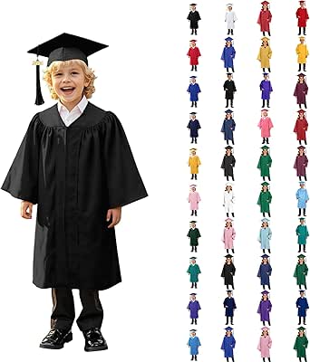 Set Toga Laurea Bambini 2026 Con Cappello Abito Da Laureato Set Per ...