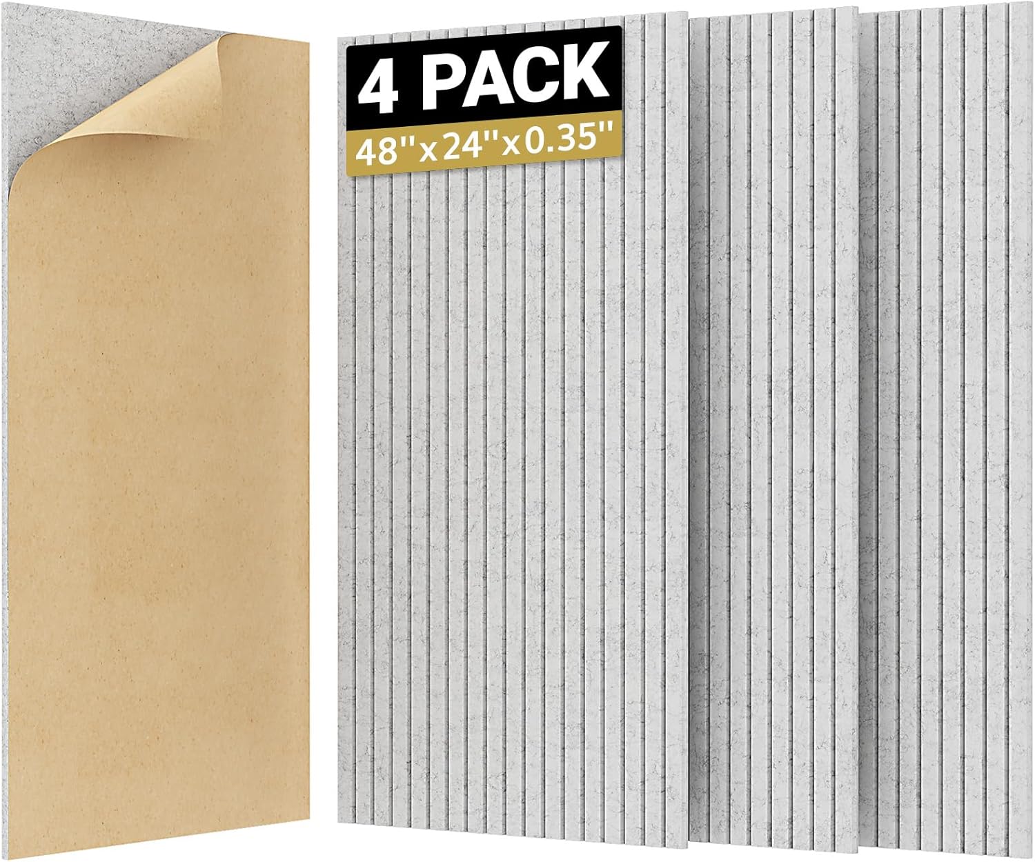 Amazon.com: TONOR 4 Pack Large Acoustic Panels,48" X 24" X 0.35 ...