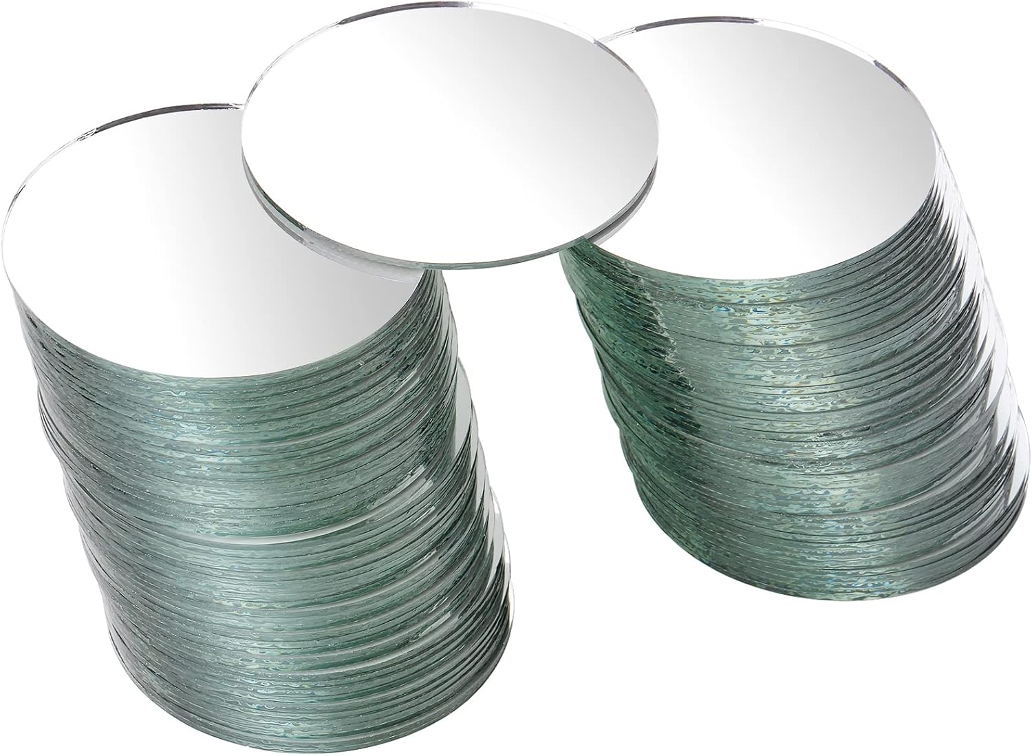 Suwimut 100 Pack Small Round Mirrors for Crafts, 3 Inch Circle Glass ...