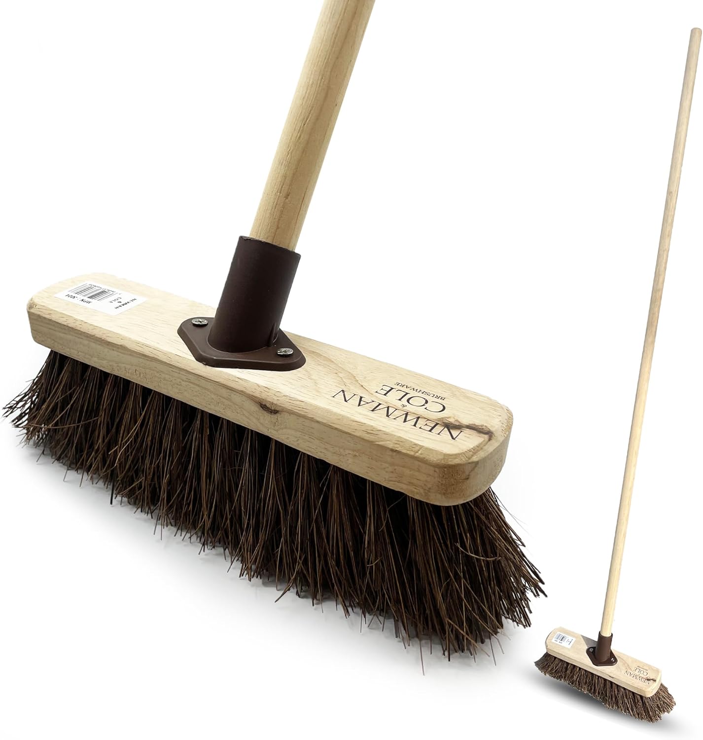 10” Garden Broom Outdoor with Durable Support Bracket Yard Brush Heavy ...