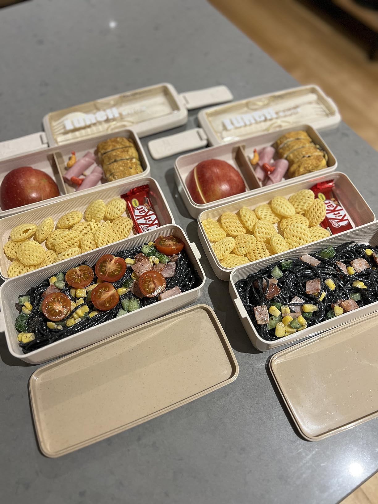 Yirochan 3 Layer Bento Box for Adults, 4-in-1 Meal Prep Container with ...