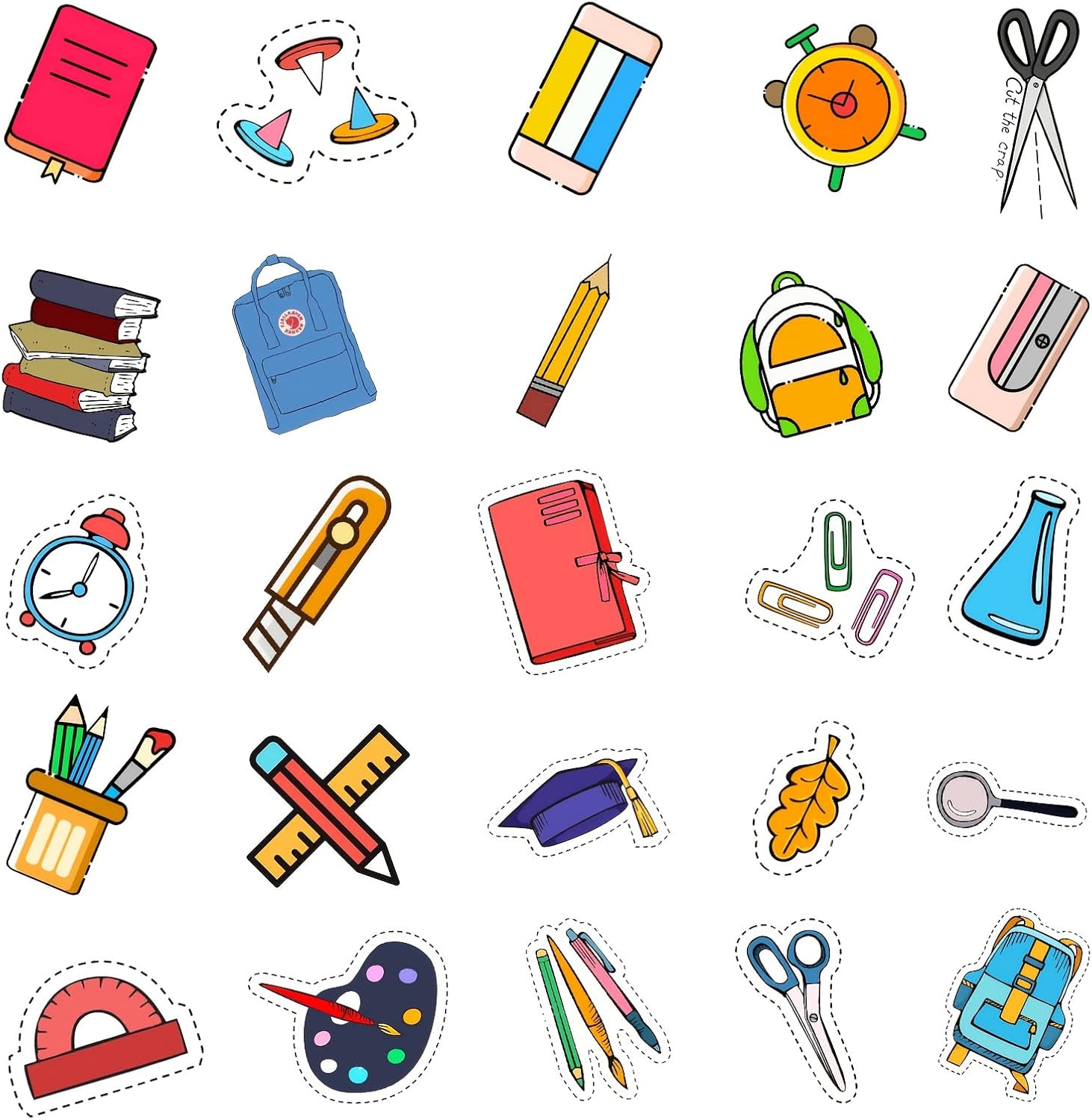 100 calcomanías para el regreso a clases calcomanías para álbumes de ...