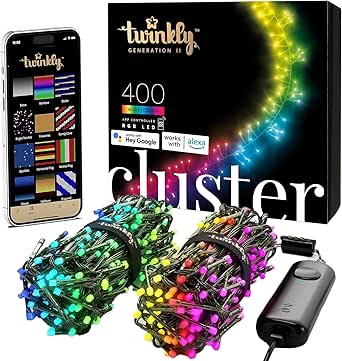 Amazon.com: Twinkly Cluster – App-Controlled LED Christmas Lights with ...