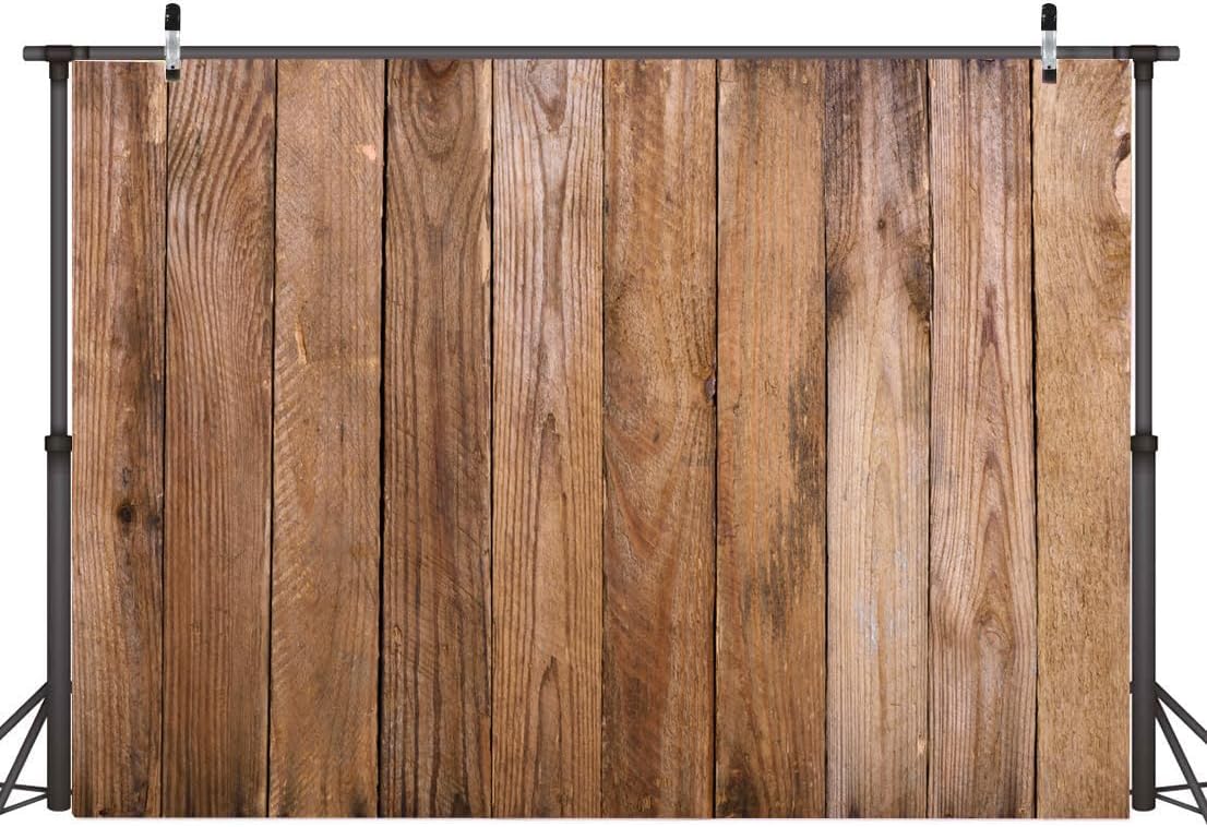Amazon.com : AIIKES 8X6FT Rustic Wood Wall Backdrop Natural Brown ...