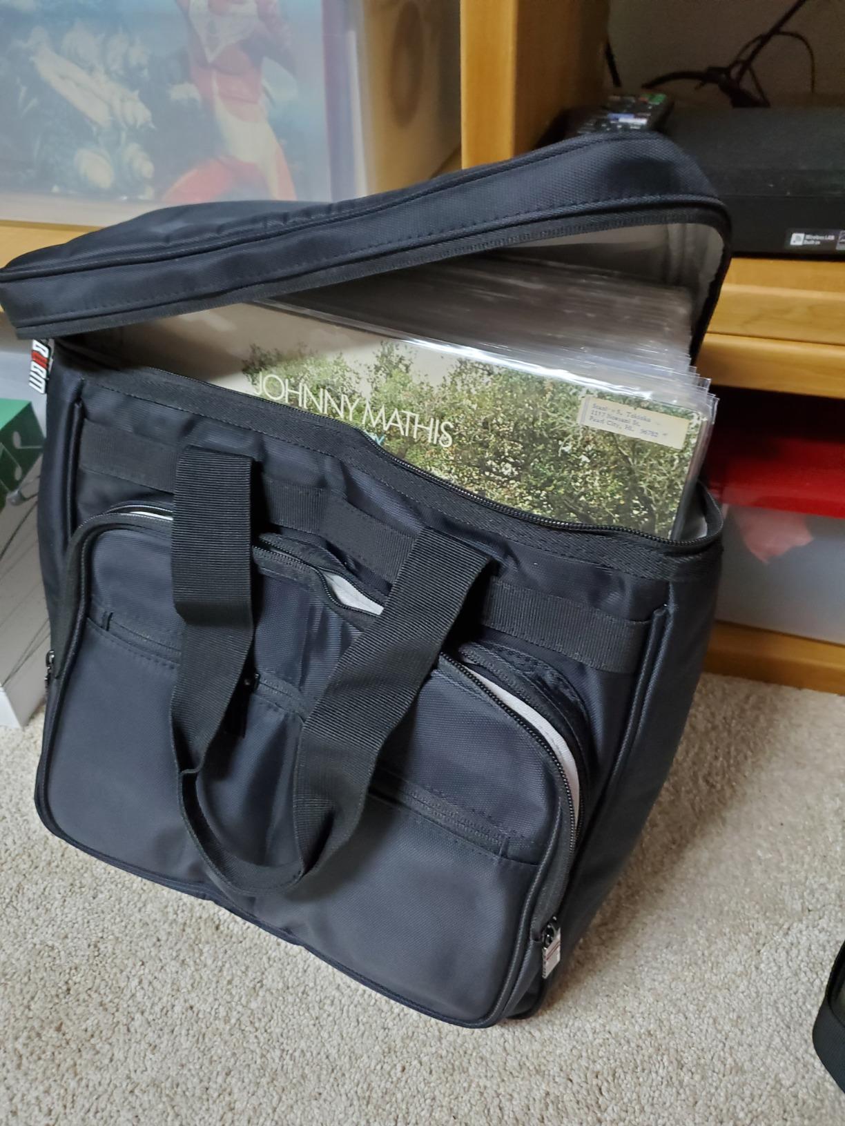 Amazon.com : BUBM Vinyl Record Travel Carrying Bag with Dividers, 12 ...