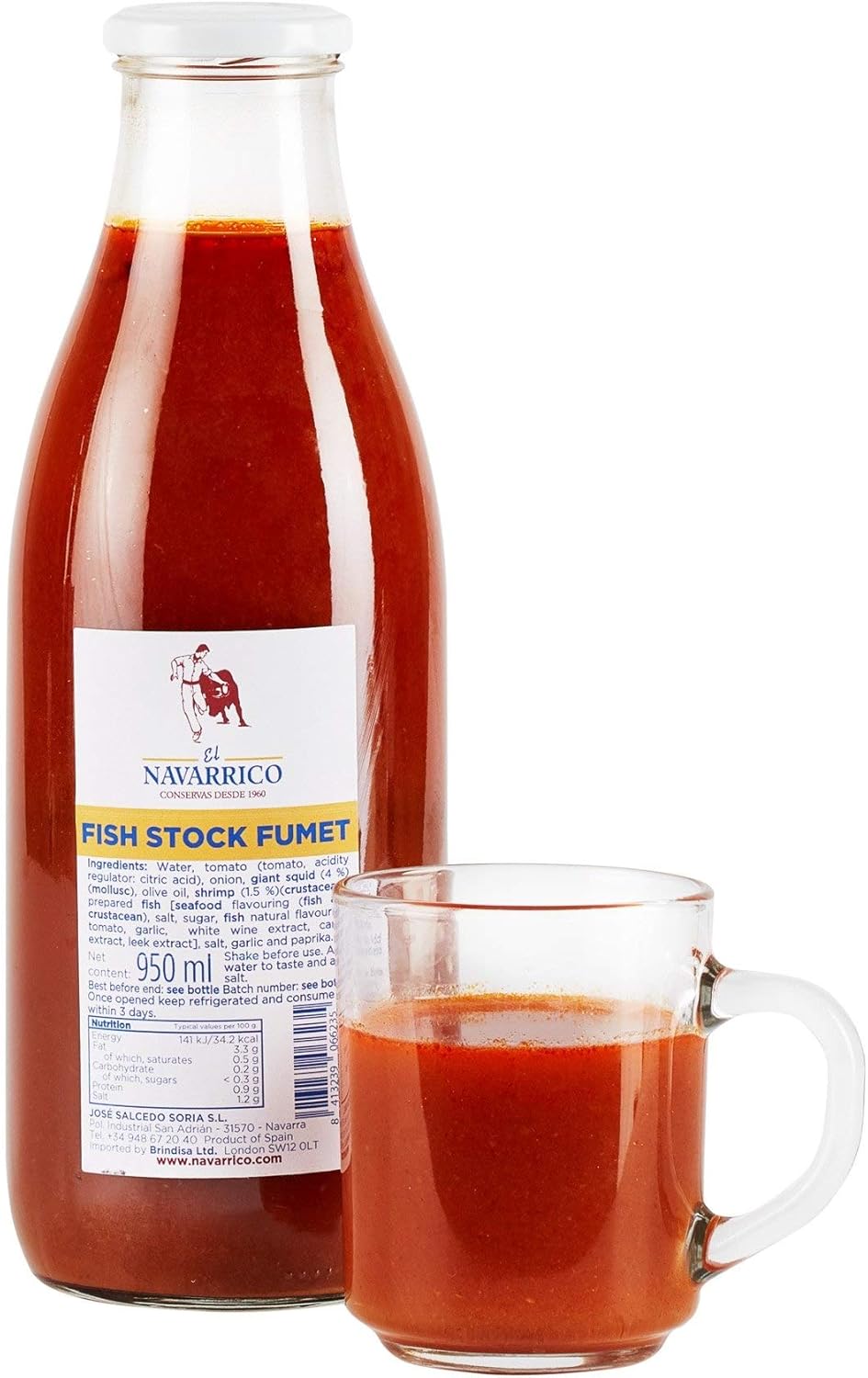 Navarrico Fumet Fish Stock, 950 ml (Pack of 2) : Amazon.co.uk: Grocery