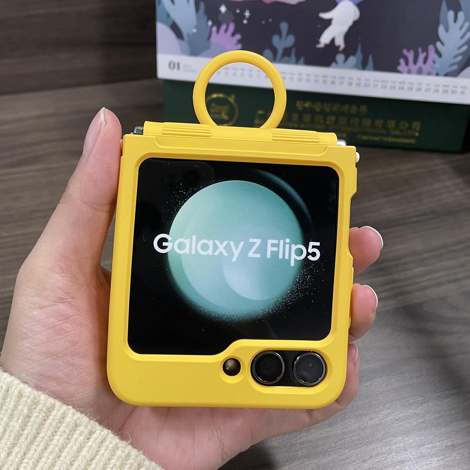 Amazon.com: Phone Case for Samsung Galaxy Z Flip 5 Case with Ring,Full ...