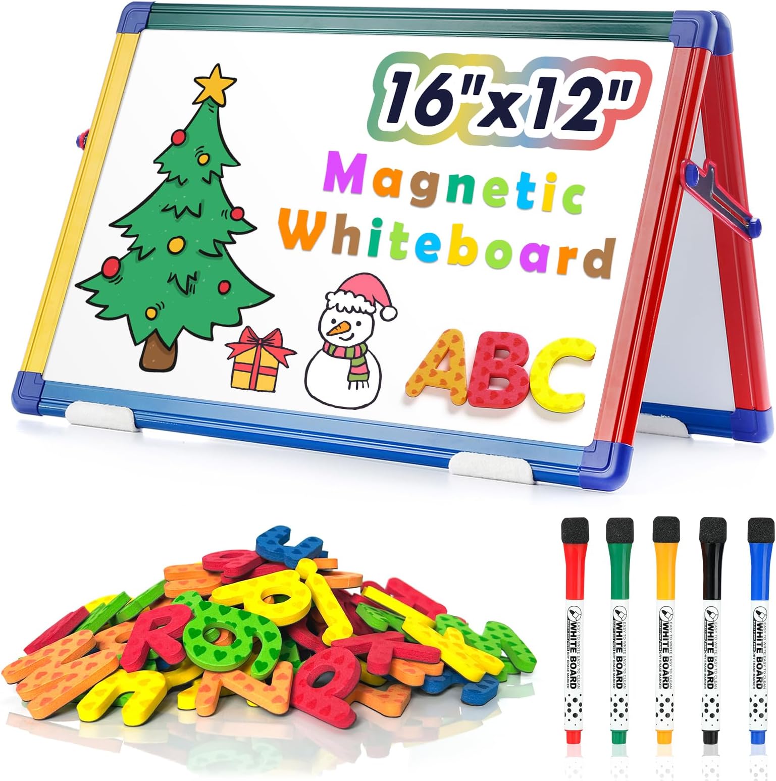 Amazon.com: Godery Magnetic Desktop Tabletop Pocket Chart Stand, Double ...