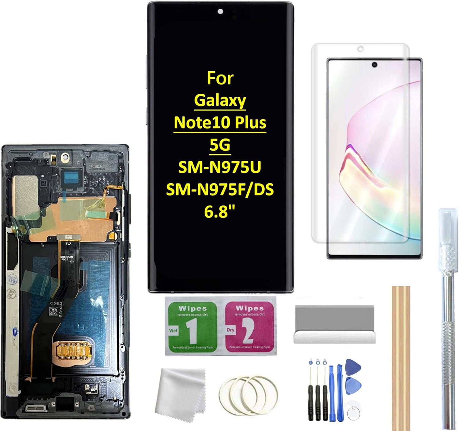 Amazon.com: OLED Screen for Galaxy Note10 Plus LCD Screen with Frame ...