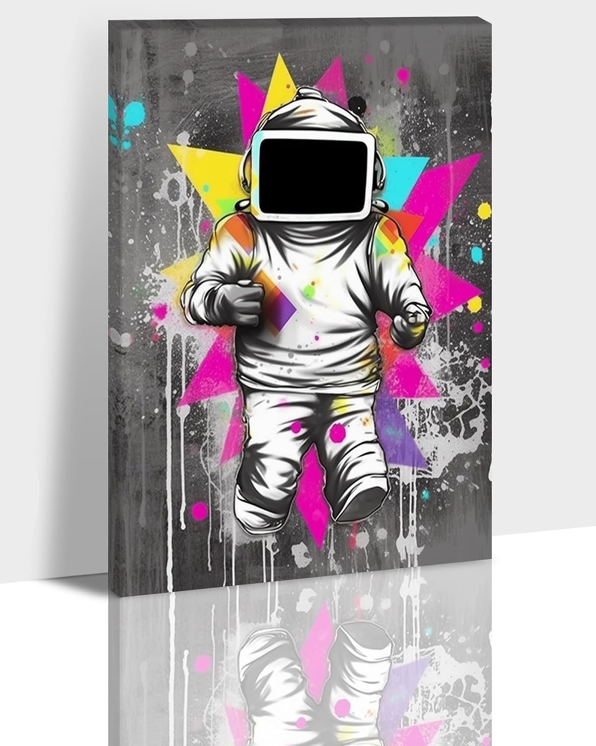 Amazon.com: Hzddty Astronaut Graffiti Canvas Wall Art, Astronaut ...
