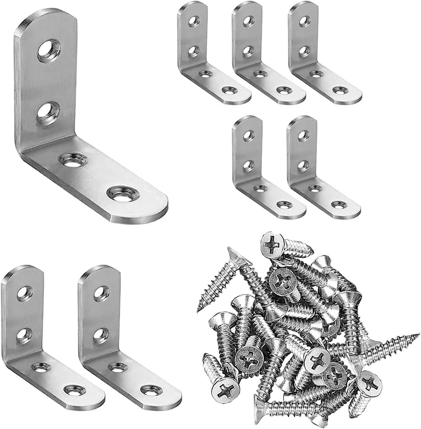 Amazon.com: YQBOOM 8PCS L Corner Bracket 40MM x 40MM Angle Bracket ...