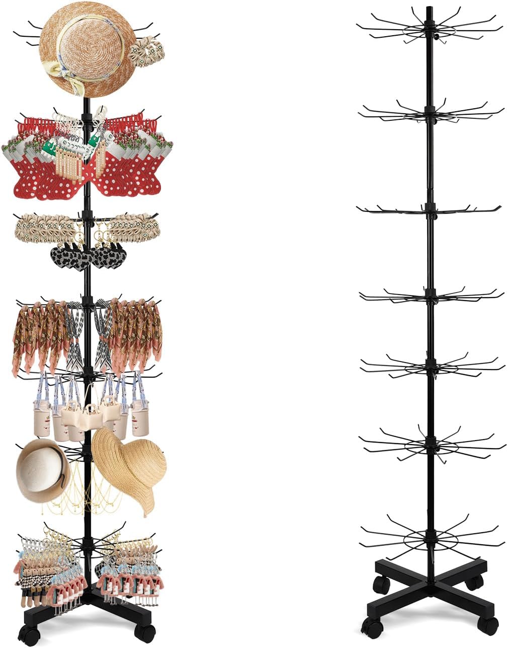 Amazon.com: Hypergiant Retail Display Stand 7 Tier Rotating Rack For ...