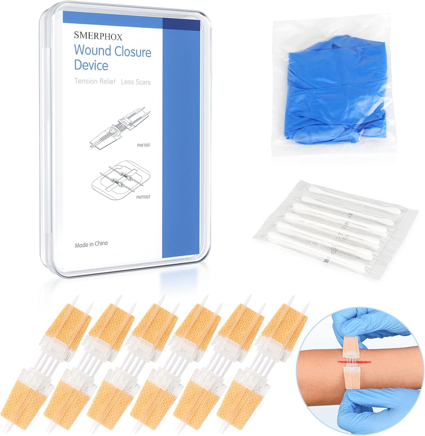 Amazon.com: Wound Closure Strip, Sterile First Aid Kit, Zip and Stitch ...
