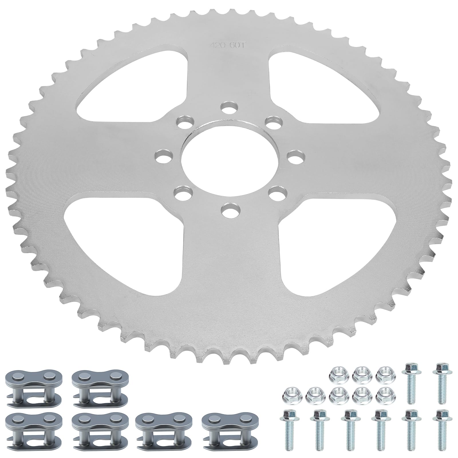 Go Kart Sprocket 60 Tooth For 40 41 420 Chain 2 1 8 Bore 8 Hole Heavy