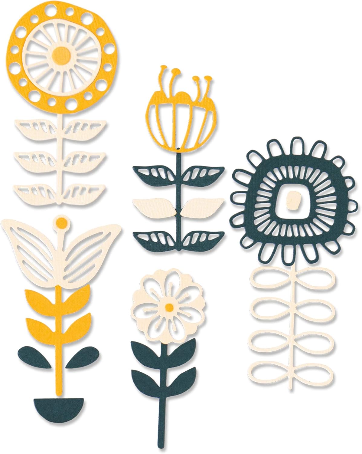 Amazon.com: ELLISON SIZZIX THINLITS Dies STK, Stackable Florals