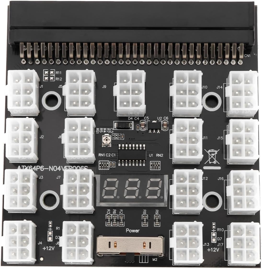 Amazon.com: ECSiNG 1Pc PSU17 Port ATX 6-pin Server PSU Power Conversion ...