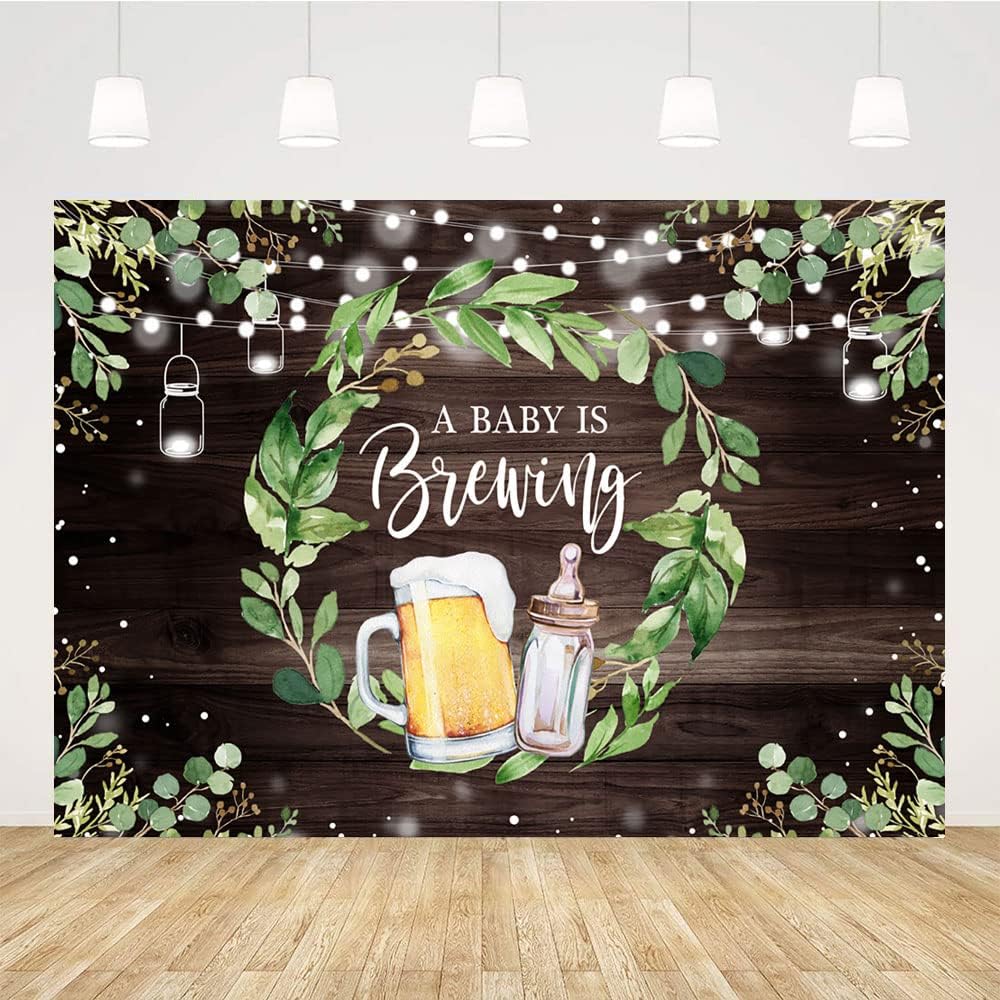 Amazon.com : Ticuenicoa 7x5ft A Baby is Brewing Baby Shower Backdrop ...