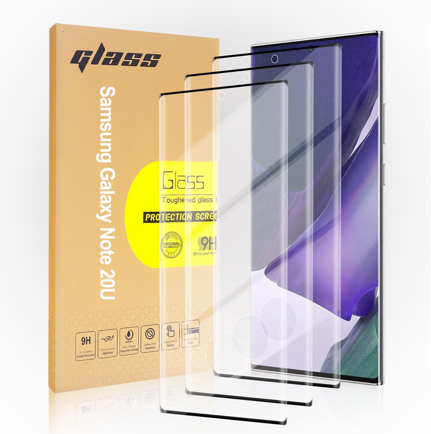Amazon.com: 3 Pack Tempered Glass Screen Protector Applicable for ...