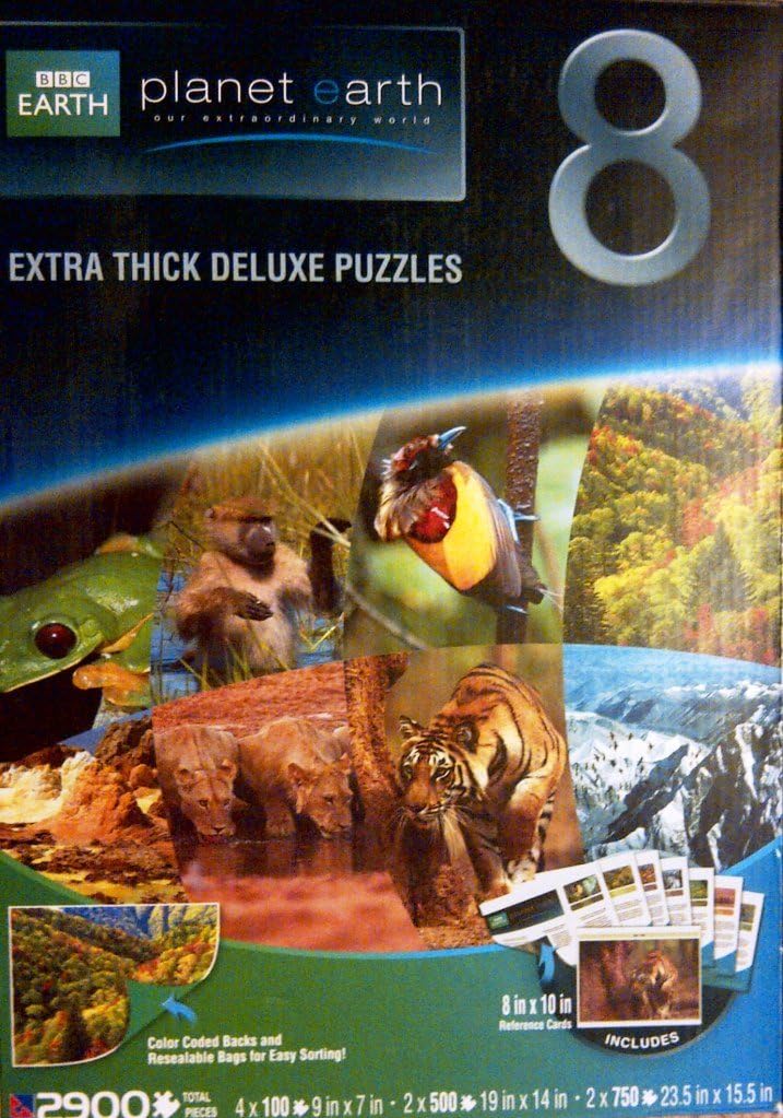 BBC Earth - Planet Earth Extra Thick Deluxe Puzzles - Set of 8 - High ...