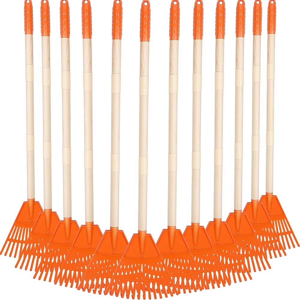 $10/mo - Finance 12 Pcs Kids Rakes for Leaves 31'' Child Size Plastic ...